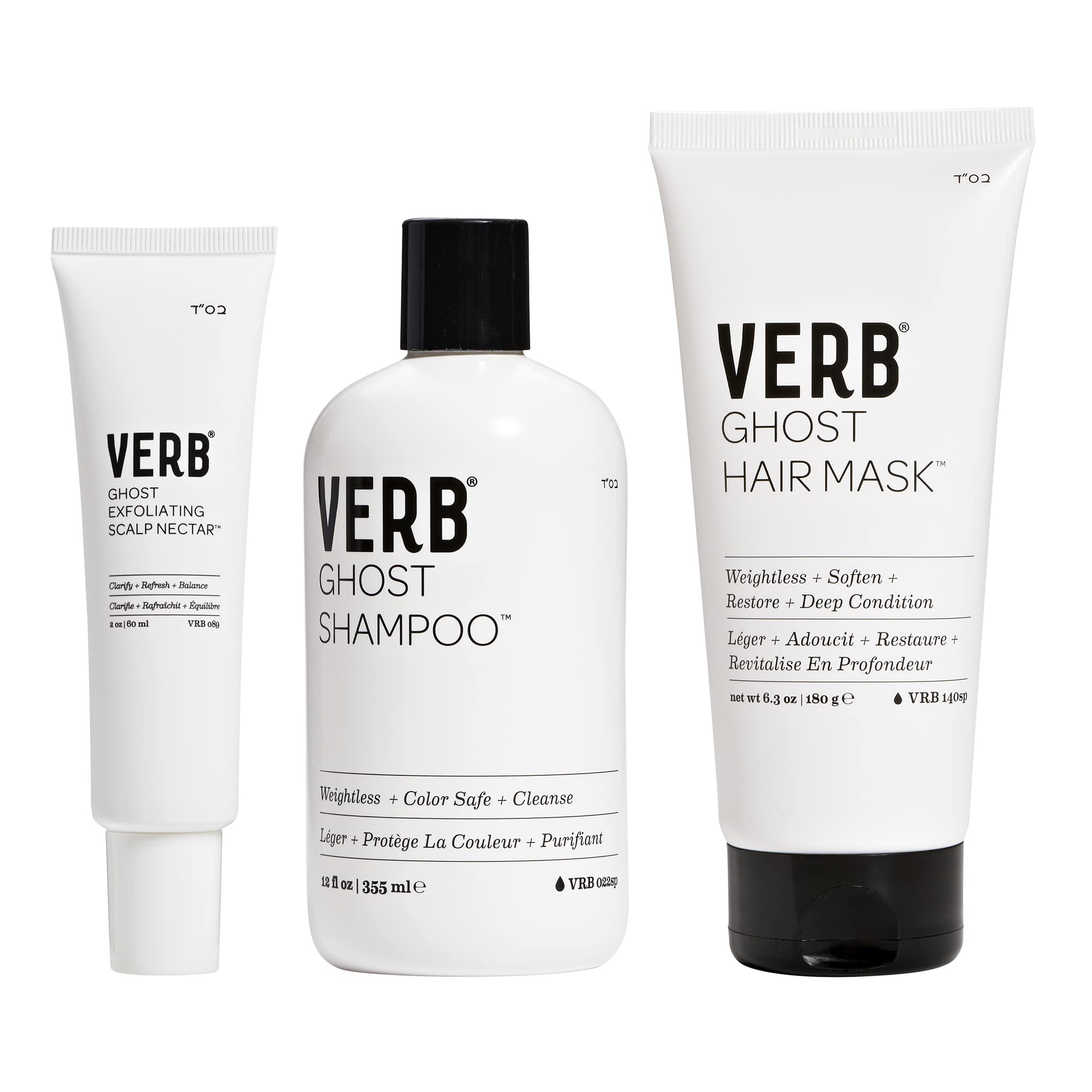 Verb Ghost Scalp Treatment Kit to Clarify Scalp + Add Weightless Moisture Value Set, 3pc