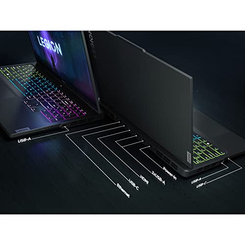 Lenovo Legion Pro 5 Gaming Laptop, 2023, 16" 2560 x 1600 165 Hz, AMD Ryzen 7-7745HX 8-Core, NVIDIA GeForce RTX 4060 8GB, 64GB DDR5, 4TB SSD, Windows 10 Pro, RGB Backlit Keyboard, Onyx Grey
