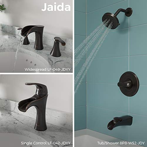 Pfister Brea Bathroom Sink Faucet, 8-Inch Widespread, 2-Handle, 3-Hole, Tuscan Bronze Finish, LF049BRYY