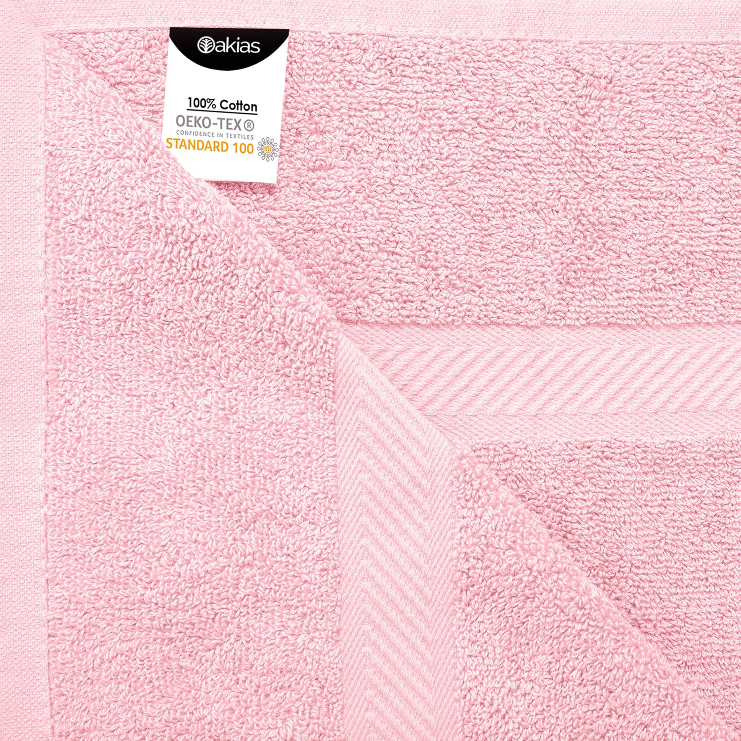 Oakias 6 Pack Small Cotton Towels Pink β 22 x 44 Inches 500 GSM β Hotel, Pool & Gym Towels β Highly Absorbent