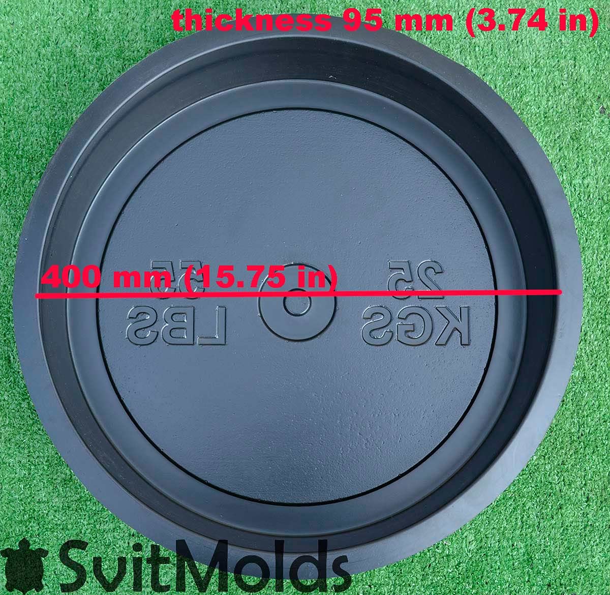 Molds Plates Set 5 pcs Molds CONCRETE WEIGHT PLATES BARBELL DISCS OLYMPIC LIFTING D55 (45Lb)