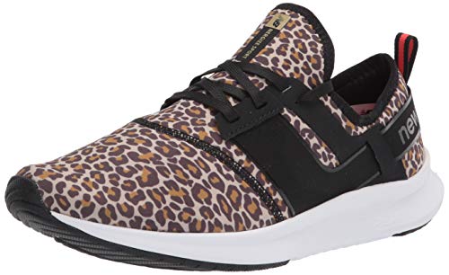 New Balance Women's FuelCore Nergize Sport V1 Sneaker, Leopard/Black, 9
