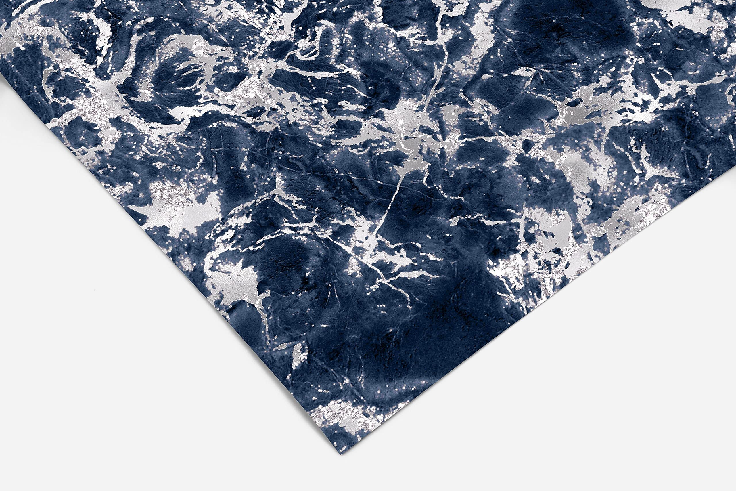 Navy Marble Contact Paper | Shelf Liner | Drawer Liner | Peel and Stick Paper 134 24in x 96ft (8ft)