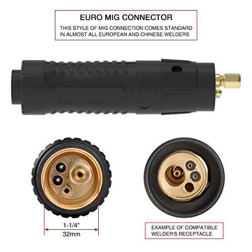 YESWELDER MIG Welding Gun Torch Stinger 150Amp 10ft(3m) / Euro Connector