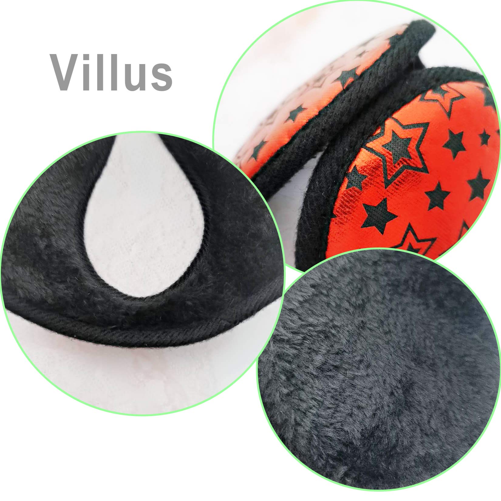 luckkyme 4 Pack Multicolor Winter Outdoor Sports Snowboarding Windproof Plush EarMuffs Unisex Earmuffs (Star Color)
