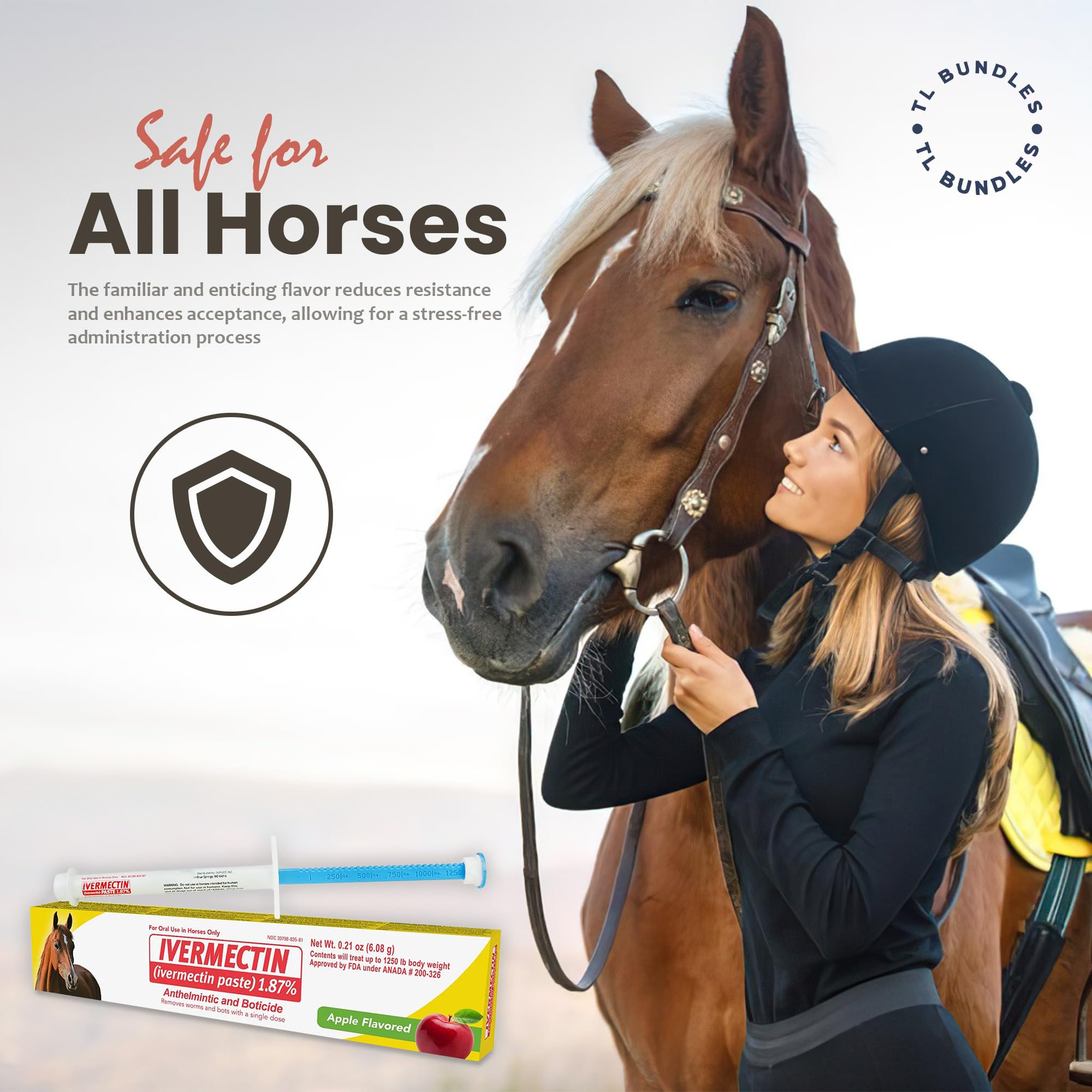 TL BUNDLES Ivermectin Paste - Horse Wormer 6.08 Grams (3-Pack) Sticker Included