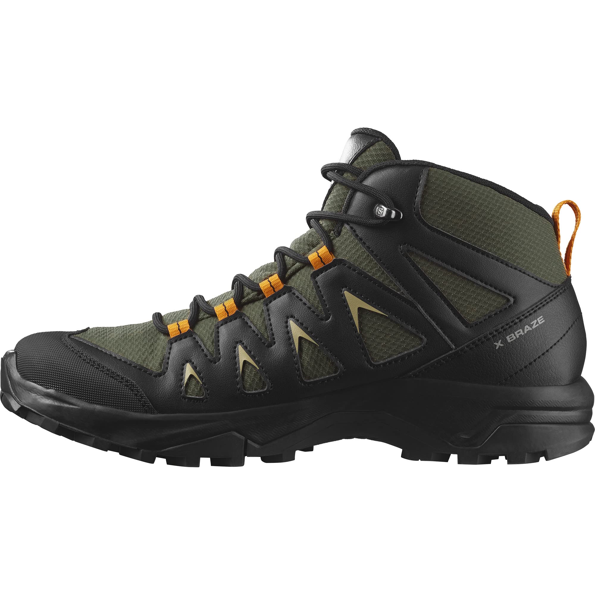 SALOMON Men's Mid-Top Hiking Shoe, Olive Night Black Gray Green, 9.5