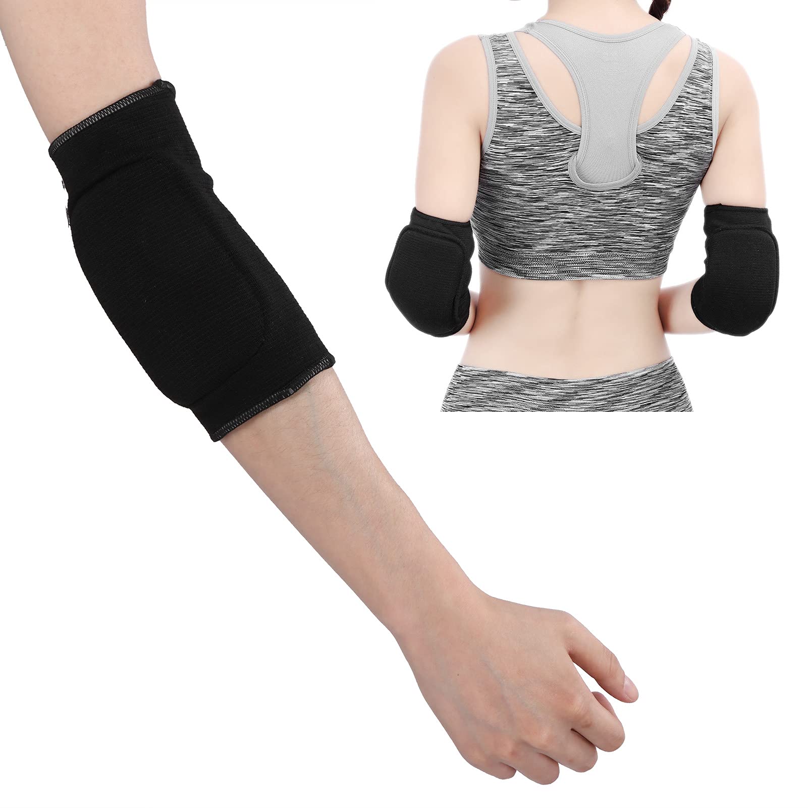 Shanrya Elbow Protectors, Prevent Elbow Injuries During Exercise Elbow Brace Provide All‑round Protection for Outdoors for Sports for Daily Activities for Home