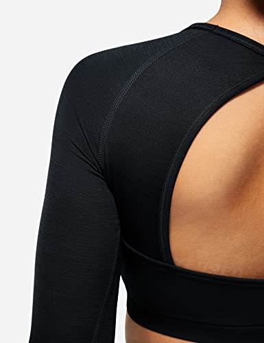 YEOREO Women's Backless T-Shirts Open Back Tee Long Sleeve Yoga Tops Sports Running Shirt