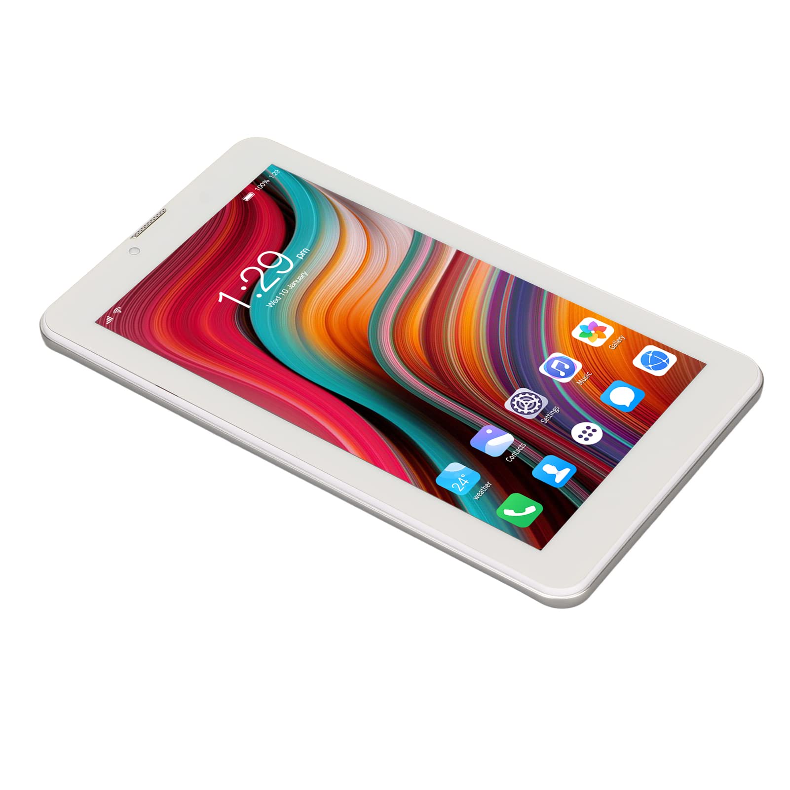 MAVIS LAVEN 7 Inch Calling Tablet, 100-240V HD Tablet 4GB 32GB 7 Inch 1960x1080 IPS Expandable Up to 128GB Blue for Android 10.0 for Watching (US Plug)
