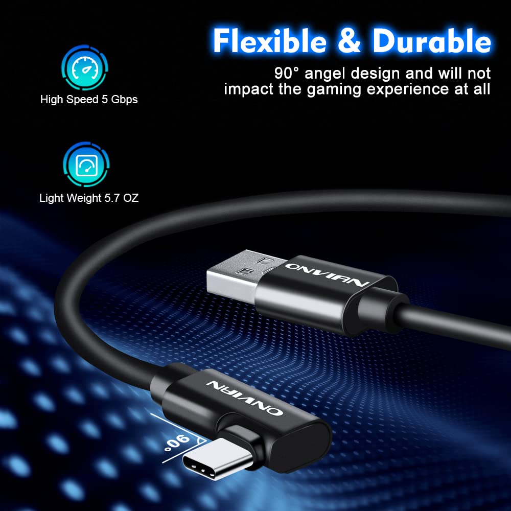 Onvian 20FT Link Cable for Oculus Quest 2, VR Headset Cable for Oculus Quest 2 / Quest 1, USB C 3.2 Gen1 Cable for Quest 2 VR Headset, Compatible with Gaming PC