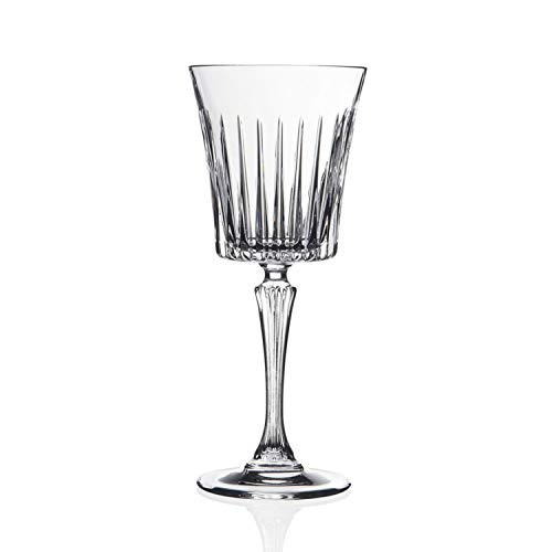 RCR Cristalleria Italiana Crystal Glass Drinkware Set (Water/Wine Goblet (10 oz) - 4 Piece)