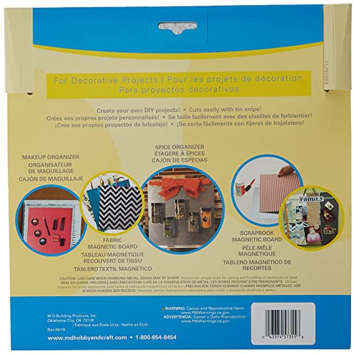 M-D Hobby & Craft Silver Magnetic Steel Sheet 12"X12"