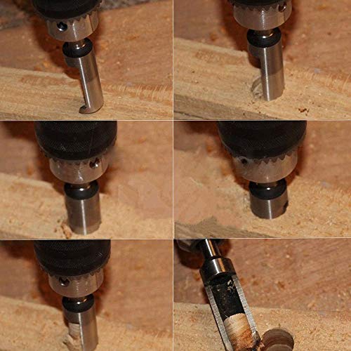 Utoolmart 8pcs Wood Plug Cutter Drills Bit Set 1/4โ 3/8โ 1/2โ 5/8โ Barrel Cork Tenon Hole Saw Cutting Tools for Woodworking, High Carbon Steel