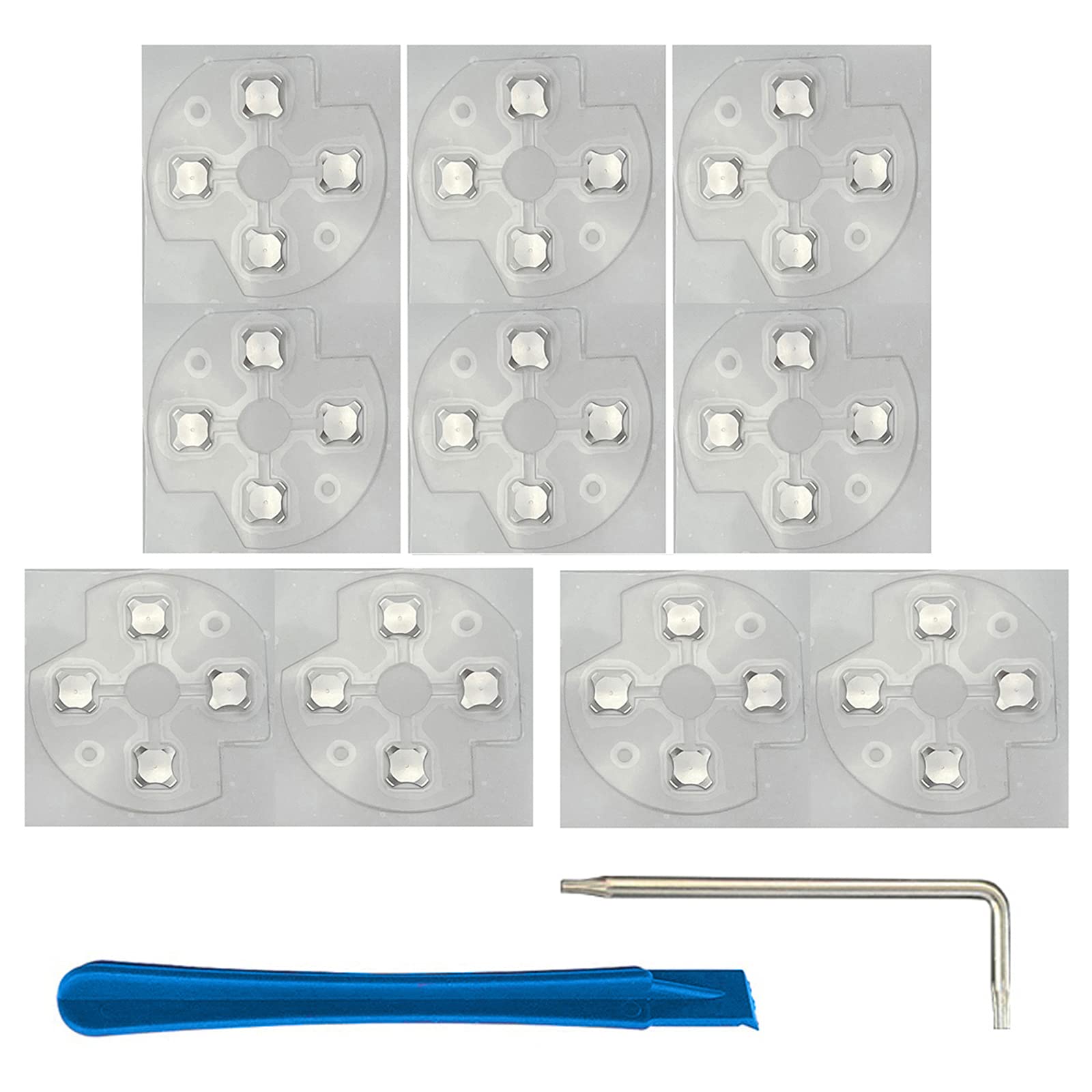 Onyehn D-Pad Button Conductive Film Sticker,Metal Dome Switch Sticker Replacement Kit for Xbox One Controller(10 Pack)