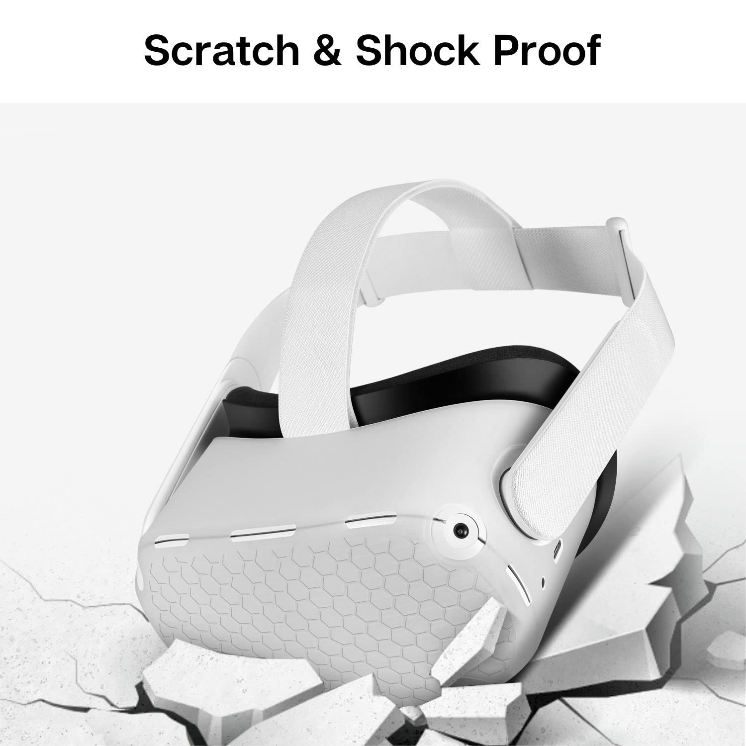 TNP VR Cover for Oculus Quest 2 Cover - Transparent Silicone VR Cover for Oculus Quest 2 Protective Cover - Anti Scratch Dust Bump Oculus Protective Cover