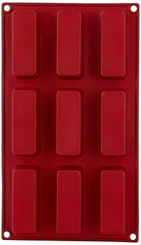 Silicone Molds [Twinkie, 9 Cup] Cupcake Baking Pan - Free Paper Muffin Cups - Non Stick, BPA Free, 100% Silicon & Dishwasher Safe Silicon Bakeware Tin - Kitchen Rubber Tray & Soap Molds