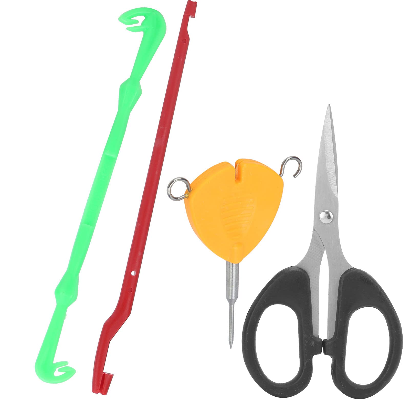 Shanrya Multi Fishing Knot Puller Tool Set, Easy to Carry Fishing Line Knot Tool Beautiful Appearance High Reliability for Business for Outdoor(Orange Bait Puller Four-Piece Set)