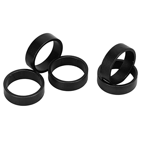 Shanrya Road Bike Headset Washer, Fine Workmanship Bicycle Headset Spacer Glossy Environmental Protection for Cycling(Black)
