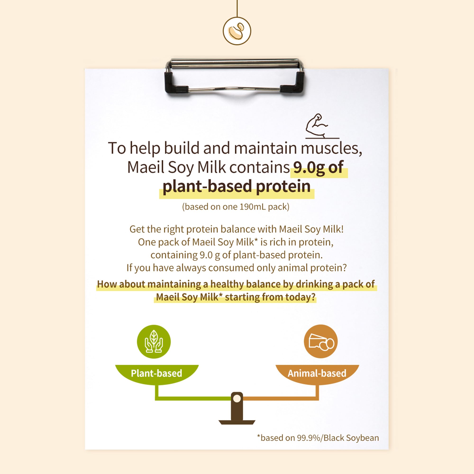 Maeil Soy Milk Original | 6.4FL OZ (190mL) / Unit | 6.6g Plant-Based Protein | 6.2 Dietary Fiber| Dairy Free | 5 Grain | Grab-N-Go | Made in Korea (Original, Pack of 12)