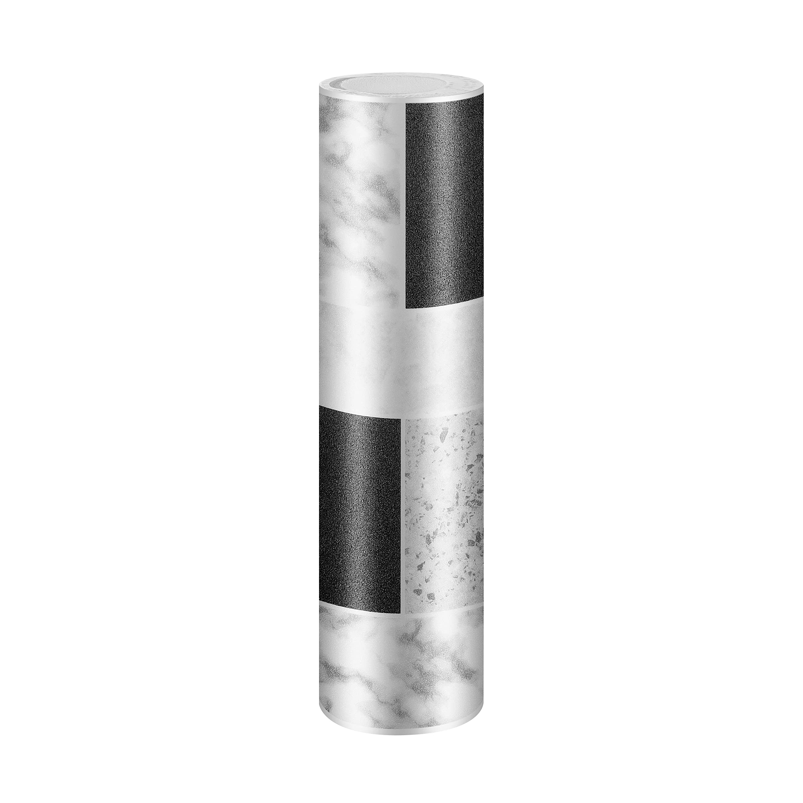 Livelynine Black and White Peel and Stick Floor Tile Bathroom Modern 4pcs 12x12" Grey Marble Self Adhesive Floor Tiles Peel & Stick Waterproof Vinyl Flooring Stick on Tile Floor Sheets Kitchen Shower
