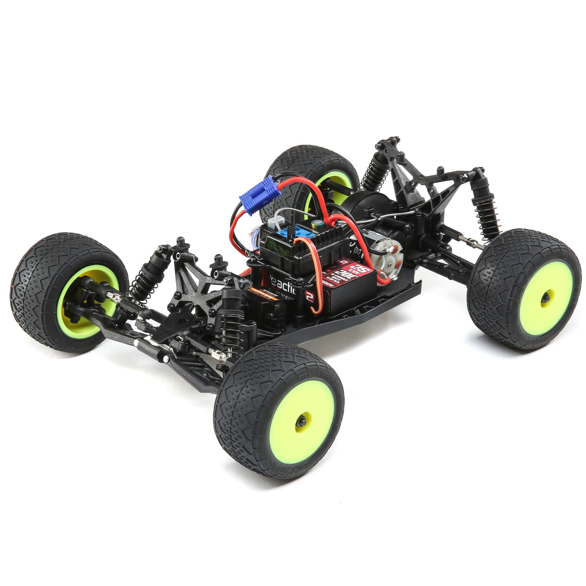 Losi 1/18 Mini-T 2.0 2 Wheel Drive Stadium RC Truck Brushed Ready to Run Battery Receiver Charger and Transmitter Included Red/White LOS01015T1