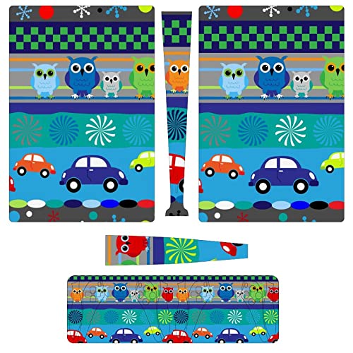Striped Pattern for Little Boy Full Protective Skin Cover Design Wrap Decal Sticker Compatible with PS5 Digital Edition Console and Controller