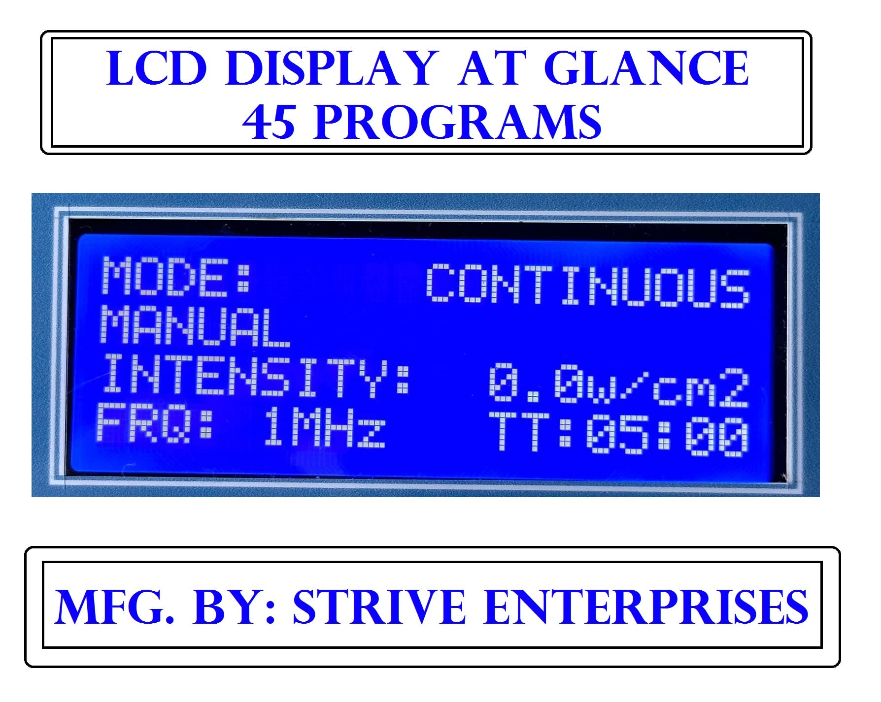 Strive Enterprises 1 & 3 MHz Ultr-as-ound Ther-apy Mach-ine : Ultra-o-Sonic Blue