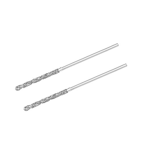 uxcell 1mm Diamond Twist Drill Bits High Speed Steel for Glass Sea Shells Stone Tiles 2 Pcs
