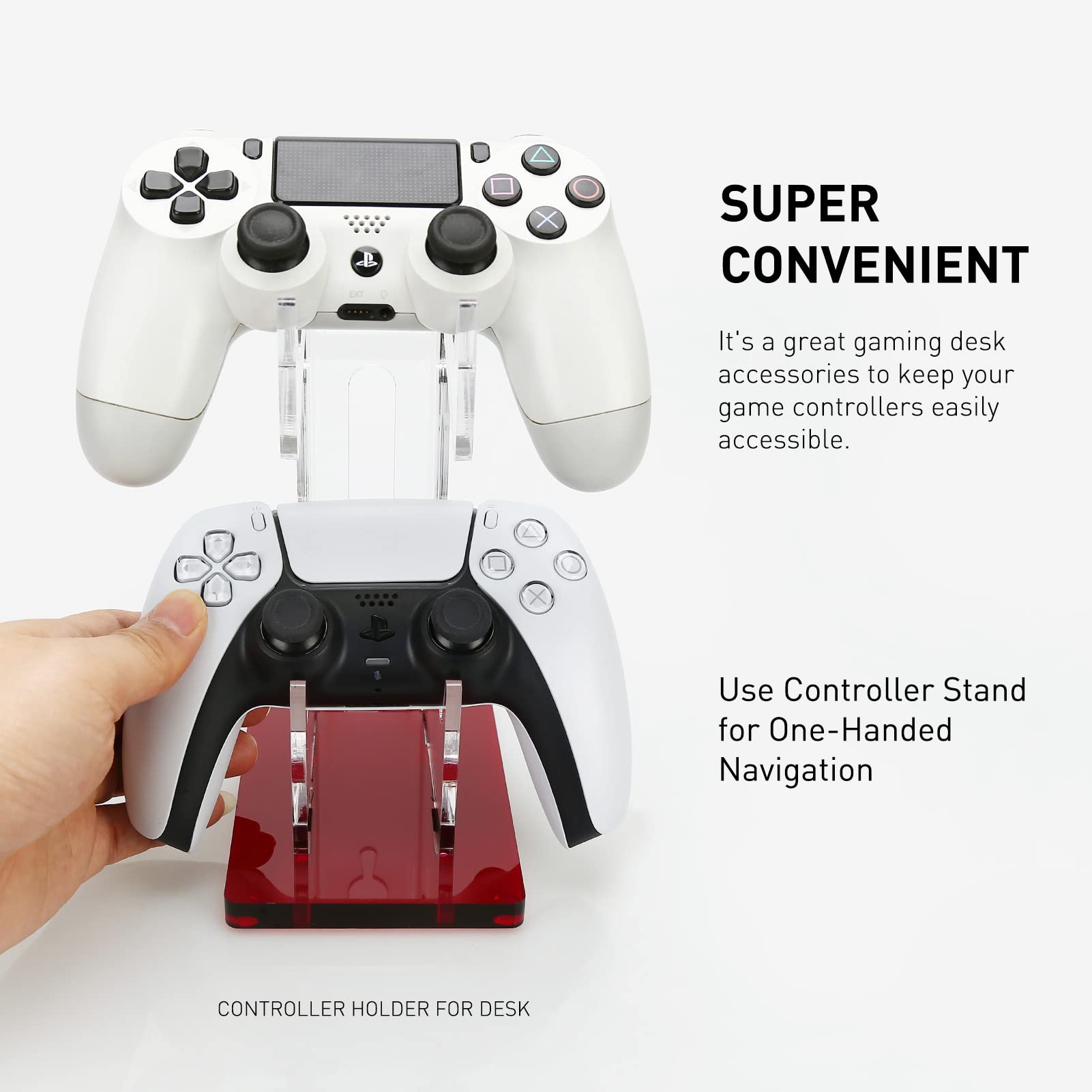 OAPRIRE Universal Dual Controller Stand for PS4 PS5 Xbox One Switch STEAM PC, Controller Holder Gaming Accessories