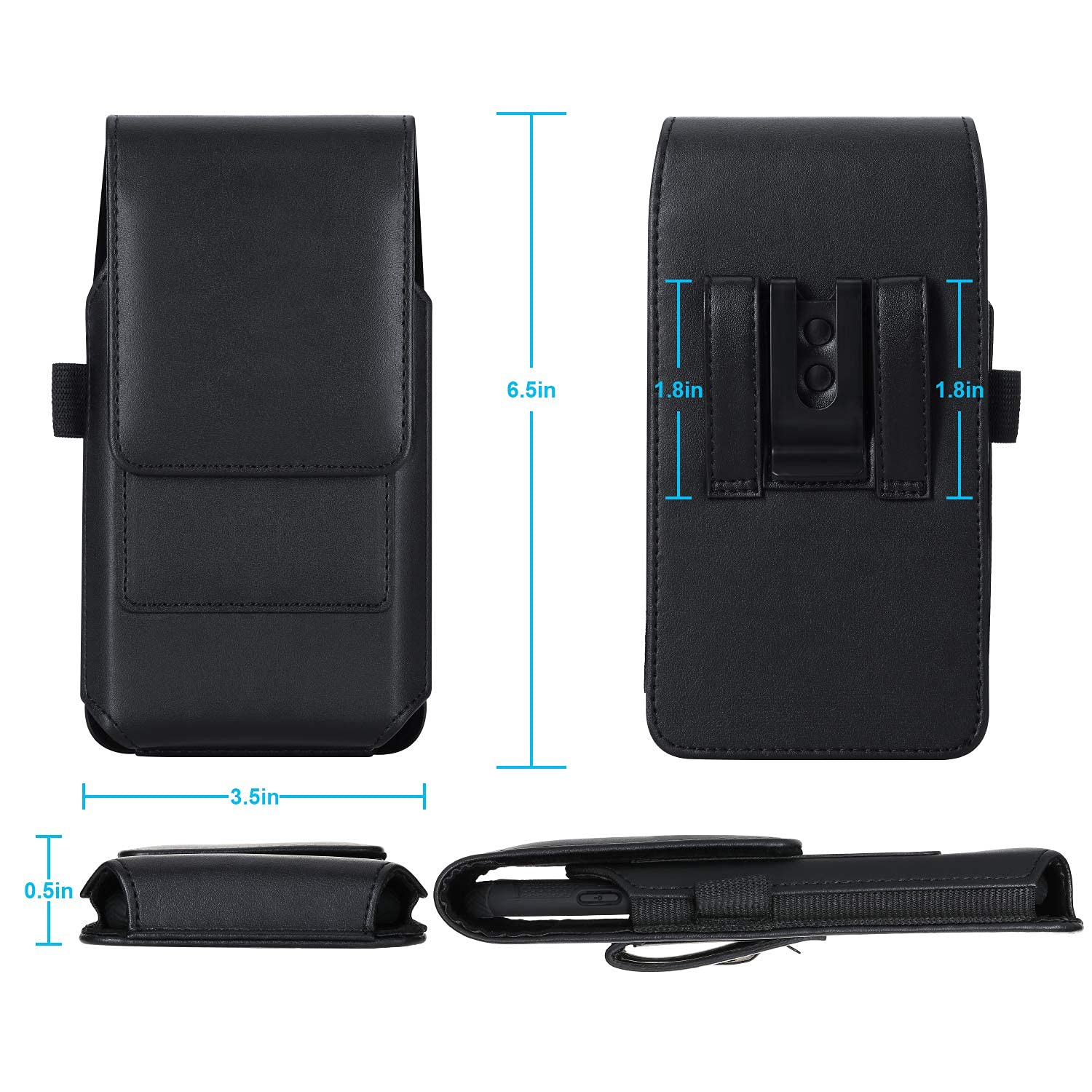 Mopaclle Phone Holster for iPhone 15 Pro Max 15 Plus 14 Pro Max 13 Pro Max 12 Pro Max 8 Plus 7 Plus 9 Plus Nylon Cell Phone Belt Holder Case Belt Clip