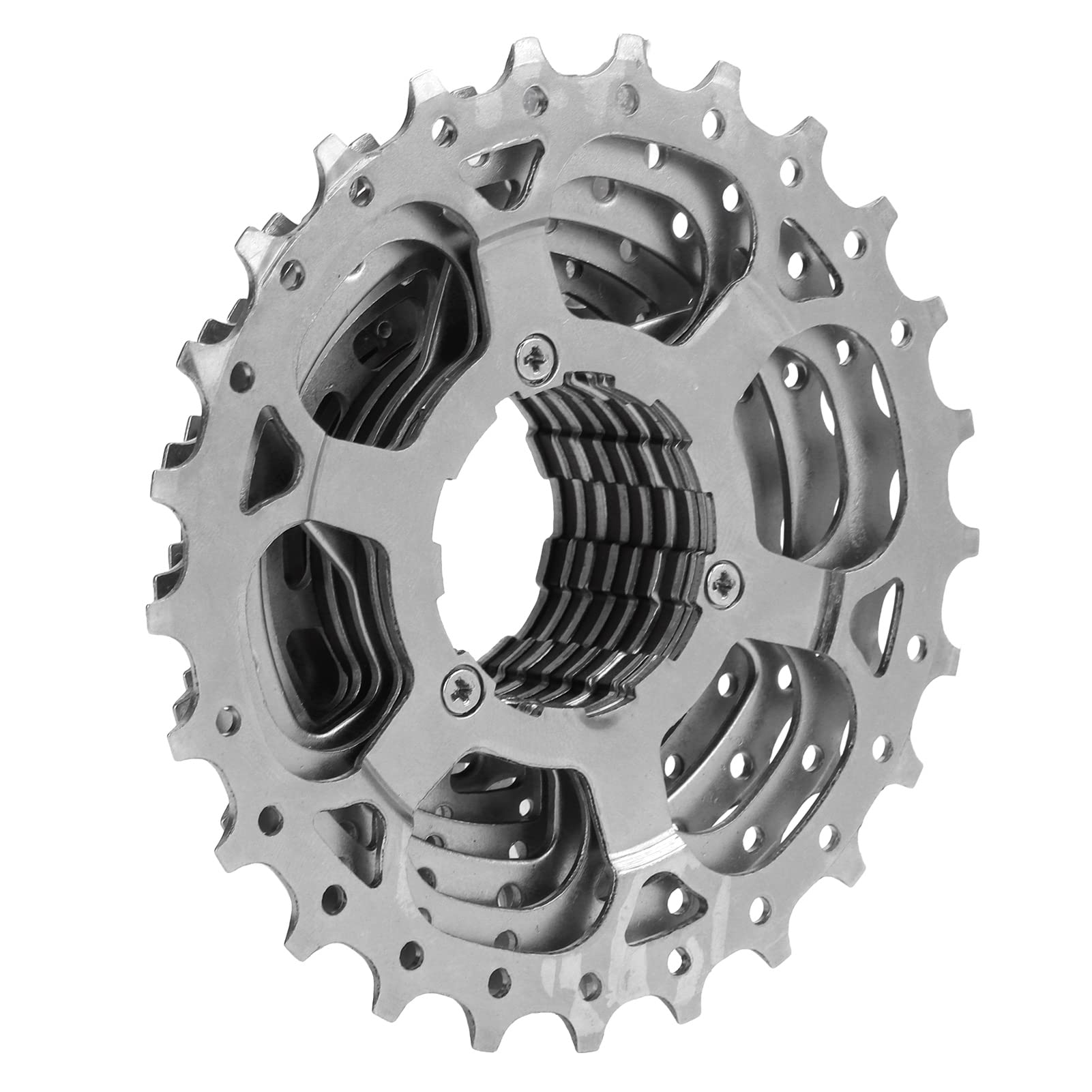 Shanrya 10 Speed Cassette, Hollow Bike Cassette High Accuracy Noise Free for Road Bicycle