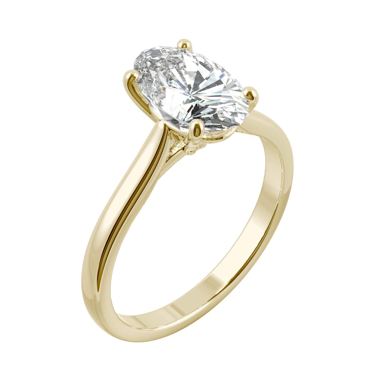 Moissanite by Charles & Colvard 10x6mm Elongated Oval Engagement Ring-size 9 2.30ct DEW