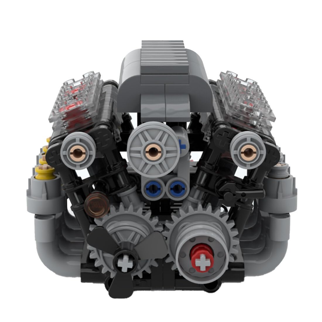 LDesign V8 Engine Motor with Gearbox Building Kit Mk2 Sci-fi Engine Model Building Toy Set 568PCS Compatible with Lego Technic Cars