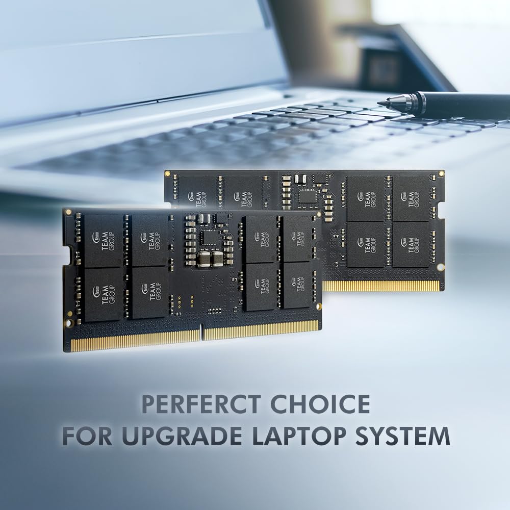 TEAMGROUP Elite SODIMM DDR5 32GB (2x16GB) 4800MHz (PC5-38400) CL40 Non-ECC Unbuffered 1.1V 262 Pin Laptop Memory Module Ram - TED532G4800C40DDC-S01
