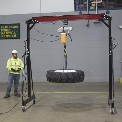 Strongway Round Chain Electric Hoist - 1-Ton Load Capacity, 9.8ft. Lift