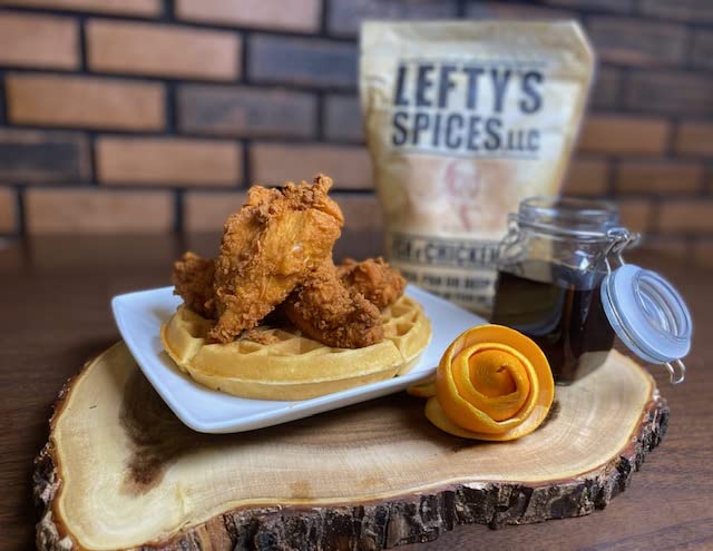 Lefty's Original Fish N' Chicken Mix | Air Fry and Oven Baked Seasoned Coating Mix for Fish, Chicken, Pork Chops, Shrimp and Vegetables | 16 oz.