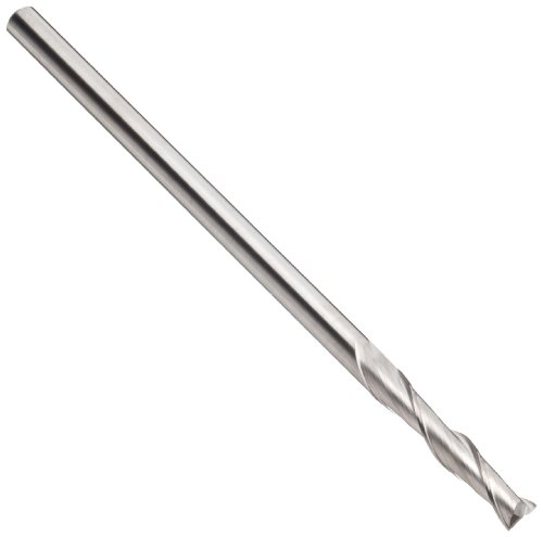YG-1 - 54558 E5026 Carbide Square Nose End Mill, Extra Long Reach, Uncoated (Bright) Finish, Non-Center Cutting, 30 Deg Helix, 2 Flutes, 3" Overall Length, 0.125" Cutting Diameter, 0.125" Shank Diameter