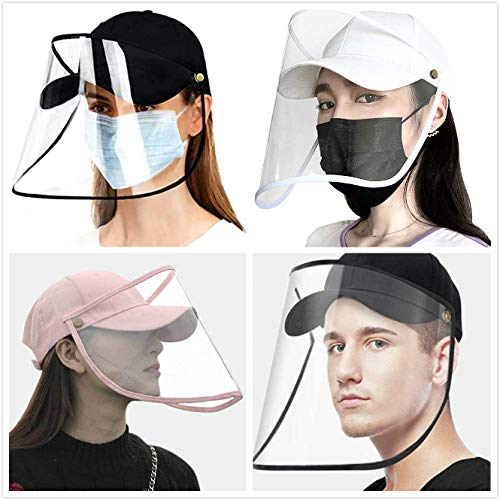 MonicaSun Men Women Summer Adjustable Fully Protective Baseball Cap UV Protection Outdoor Fishing Detachable Sun Visor Cap (Blue)