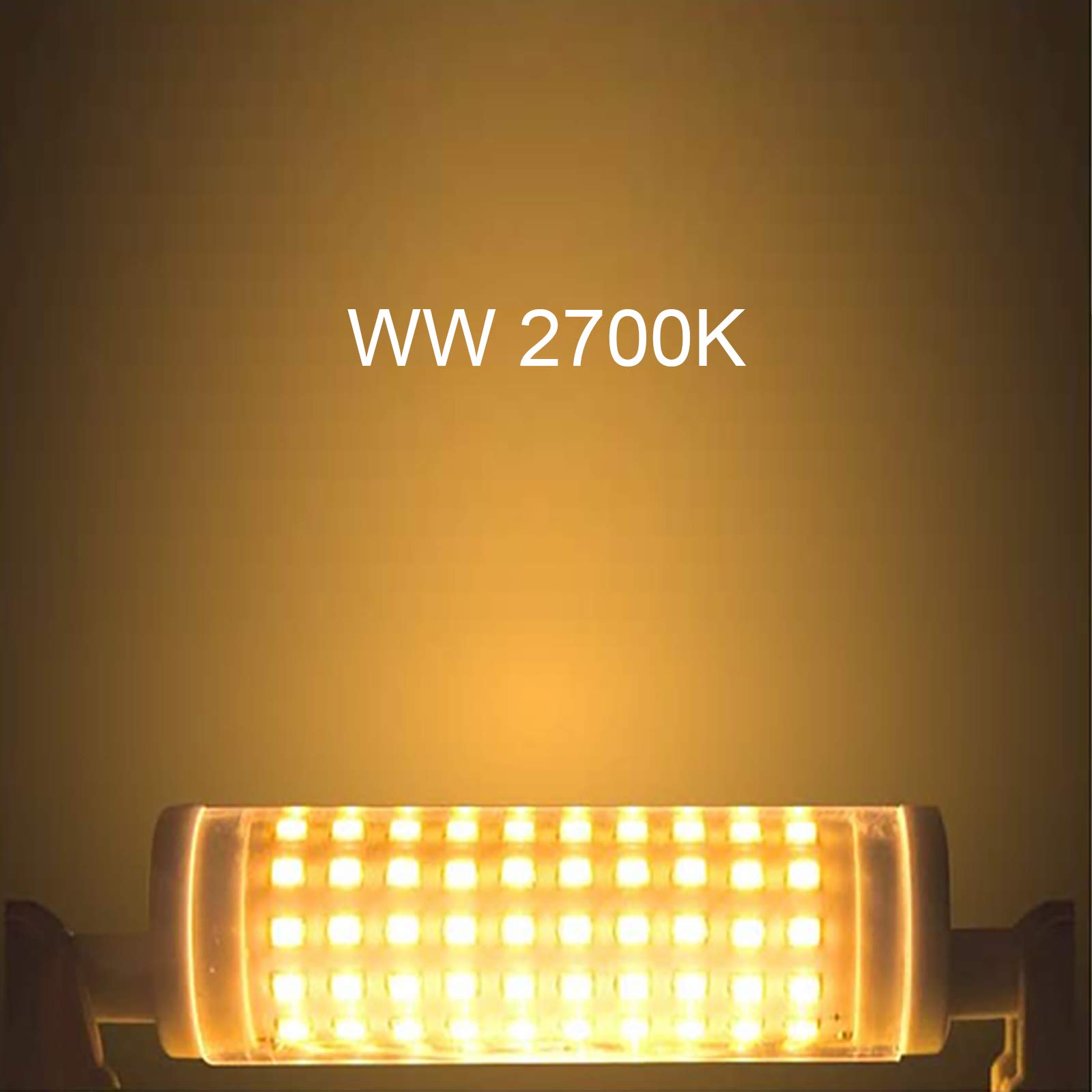 Luxvista R7s Dimmable Linear LED Bulb 118MM 20W J118 LED Bulbs Warm White 2700K Double Ended Base J Type Super Bright Floodlight 200W Halogen Lamp Replacement for Garden, Garage, Parlor (2Pack)