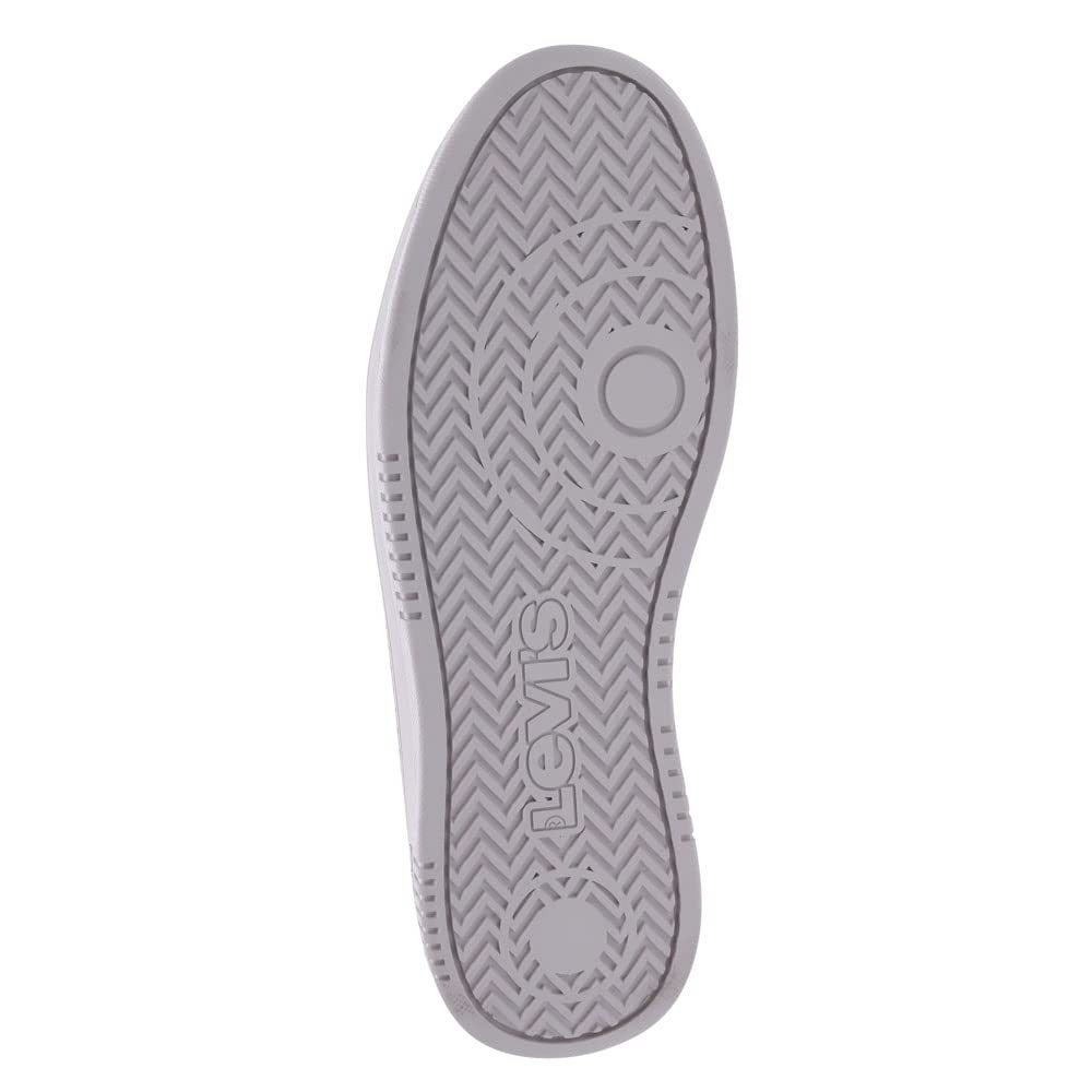 Levi's Mens Drive Hi Vegan Synthetic Leather Casual Hightop Sneaker Shoe, White/Grey, 10.5 M