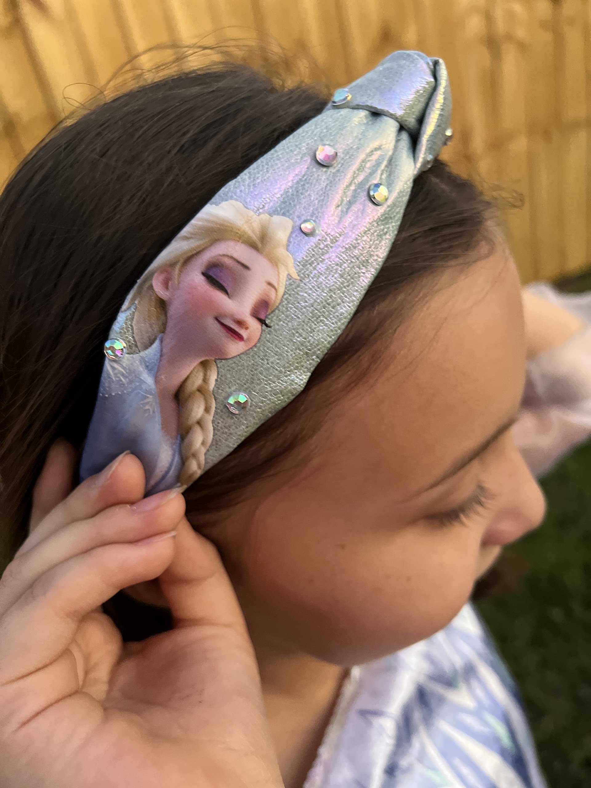 LUV HER Disney Frozen 2 Elsa Knot Headband with Diamond - Headbands For Girls - Hair Accessories For Her