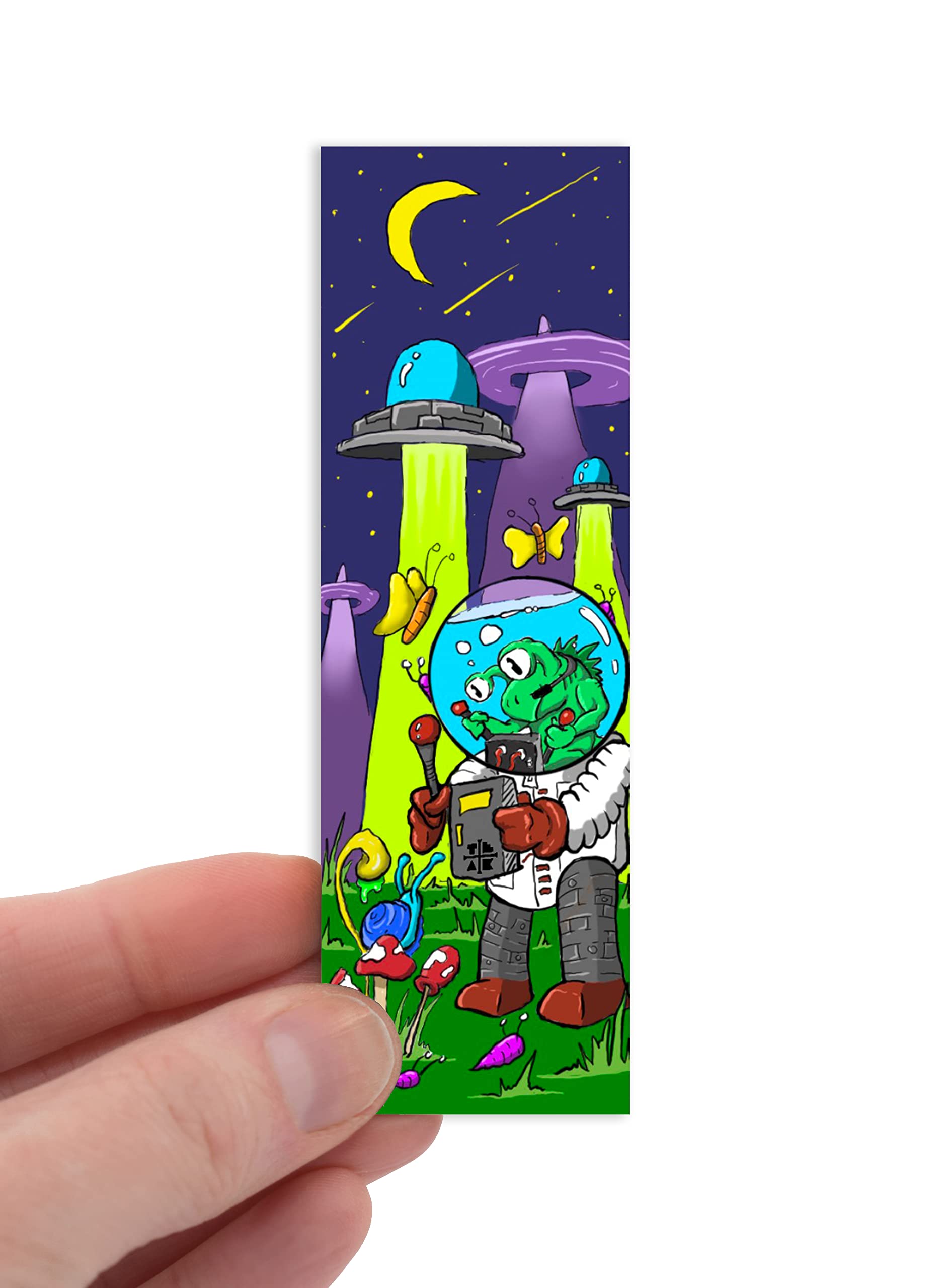 Teak Tuning Fingerboard Deck Graphic, Alien Research - Adhesive Graphics to Customize Your 32mm Fingerboard Deck - 110mm Long, 35mm Wide, 0.2mm Thick - Waterproof Vinyl - Includes Mini File