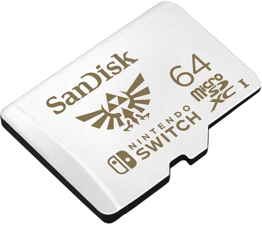 SanDisk 64GB Nintendo Swtich MicroSDXC Memory Card Works with Nintendo Switch OLED Model (SDSQXAT-064G-GNCZN) U3, Class 10, 4K UHD Bundle with (1) Everything But Stromboli MicroSDHC & SD Card Reader