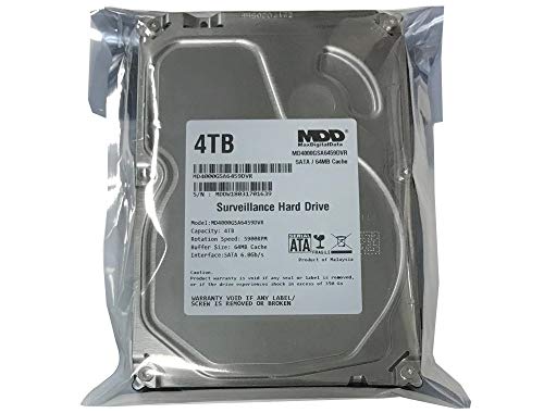 MaxDigitalData 4TB 64MB Cache 5900PM SATA 6Gbps 3.5inch Internal Surveillance Hard Drive (MD4000GSA6459DVR) (Renewed)
