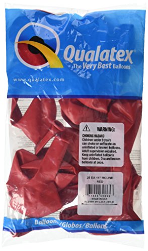 Pioneer Balloon Company 25 Count Latex Balloon, 11", Red
