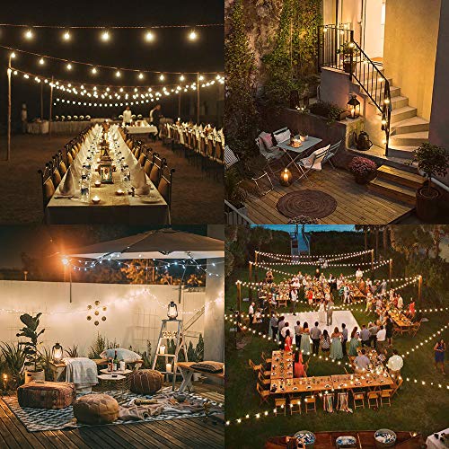 NEWYANG Solar Globe String Lights, 35.6ft 60 LED 8 Modes String Lights Outdoor Waterproof Crystal Balls Solar Powered Fairy Lighting for Patio Garden Yard Home Party Wedding Christmas (Warm White)