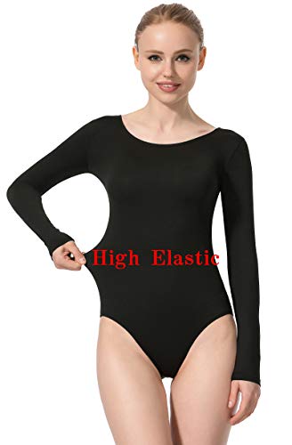 MOLLDAN Women Basic Dance Leotard Long Sleeve Adult Team Short Sleeve Ballet Leotard Tank Top Sleeveless Dancewear(4028-S-06)