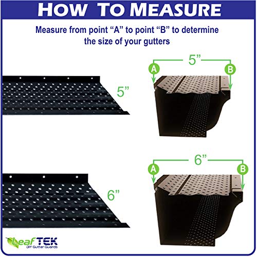 LeafTek Gutter Guards | 6" x 200' Leaf Protection in Black | Premium 35 Year Aluminum | Available in 32', 100' & 200' | 5” & 6” | Made in The USA