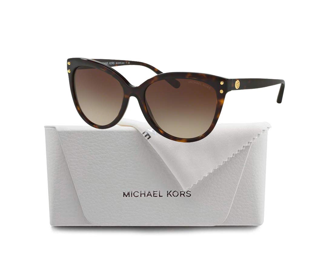 Michael Kors MK2045 JAN Cateye 3006T5 55M Dark Tortoise Acetate/Brown Gradient Polarized Sunglasses For Women+ BUNDLE With Designer iWear Eyewear Kit